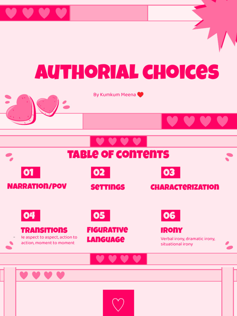 Authorial Choices | PDF | Irony | Narration