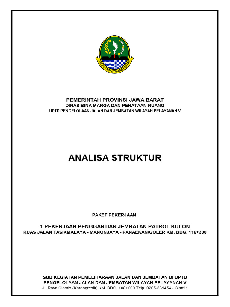 Analisa Struktur - Box Culvert Patrol Kulon | PDF | Sains & Matematika