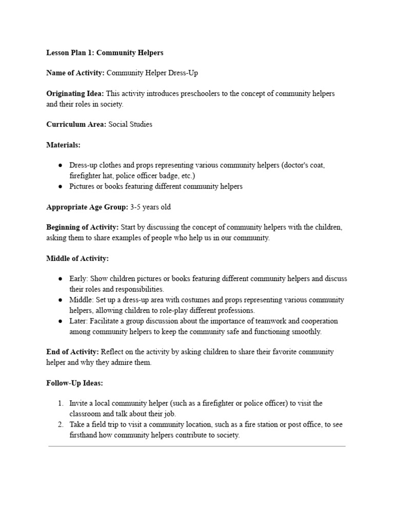 social studies | PDF | Lesson Plan | Community