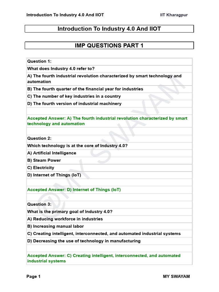 Introduction To Industry 4.0 and IIOT PART 1 | PDF | Internet Of Things ...