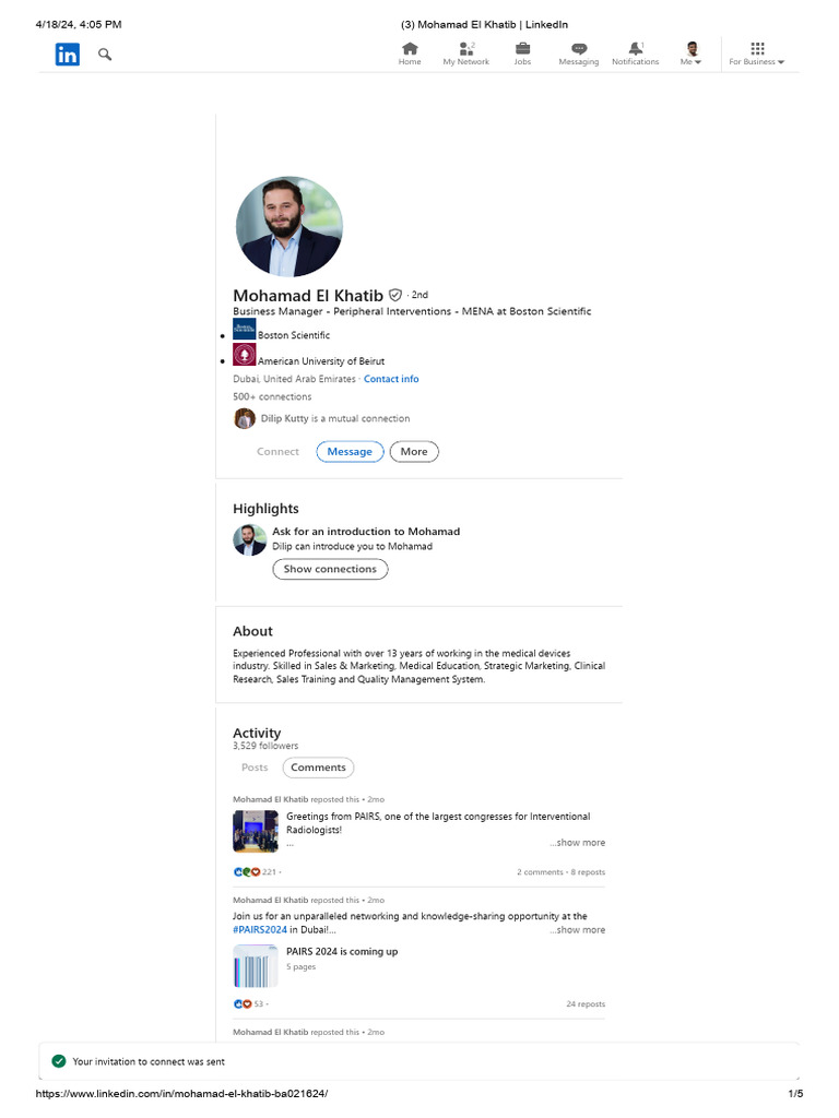 Mohamad El Khatib - LinkedIn | PDF | Business