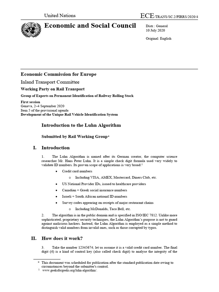 ECE TRANS SC.2 EG - PIRRS 2020 4e - 01 | PDF | Algorithms | Discrete ...