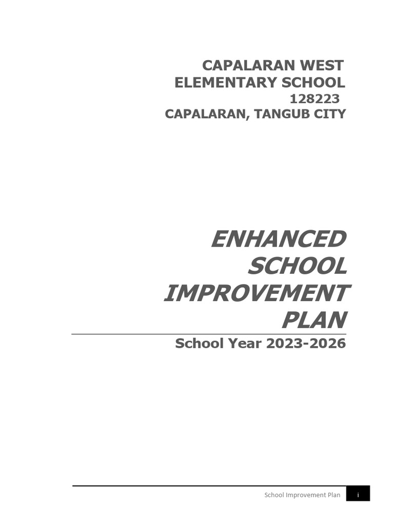 Capwest Es Sip | PDF | Schools | Learning