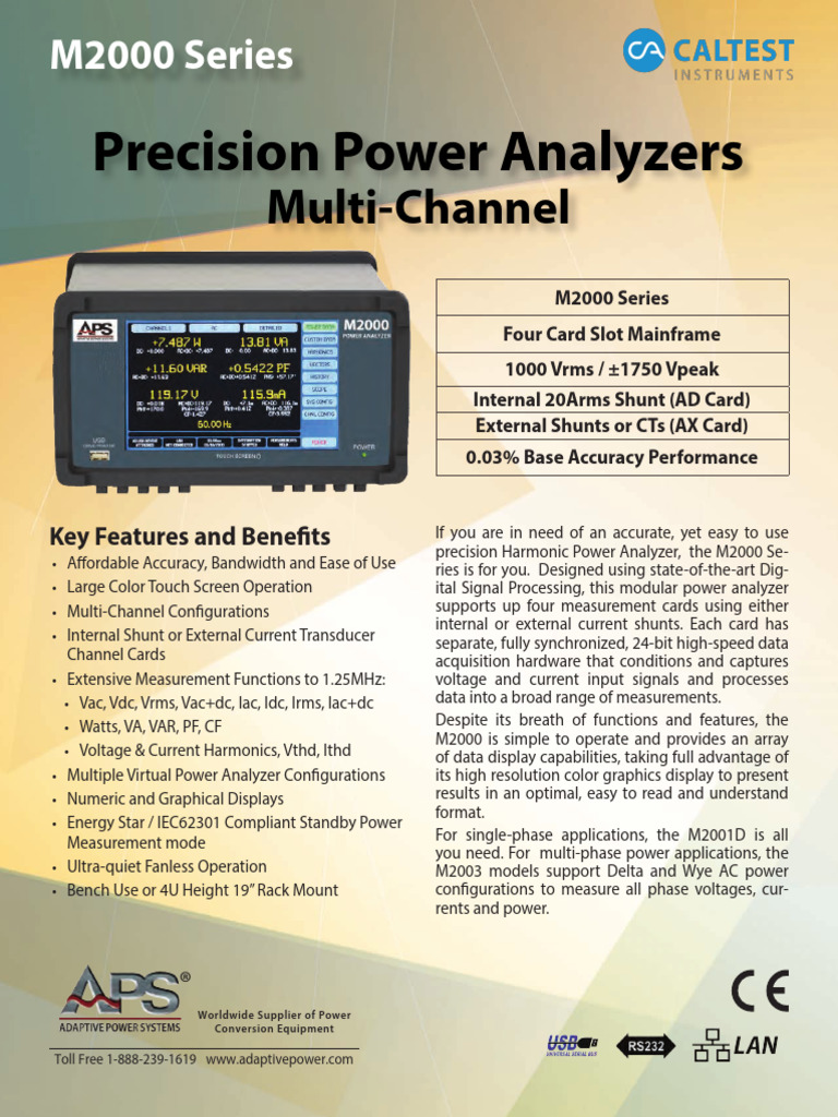 APS M2000 DPA Datasheet CaltestPwEtTCEuSvsxy | PDF | Analog To Digital ...