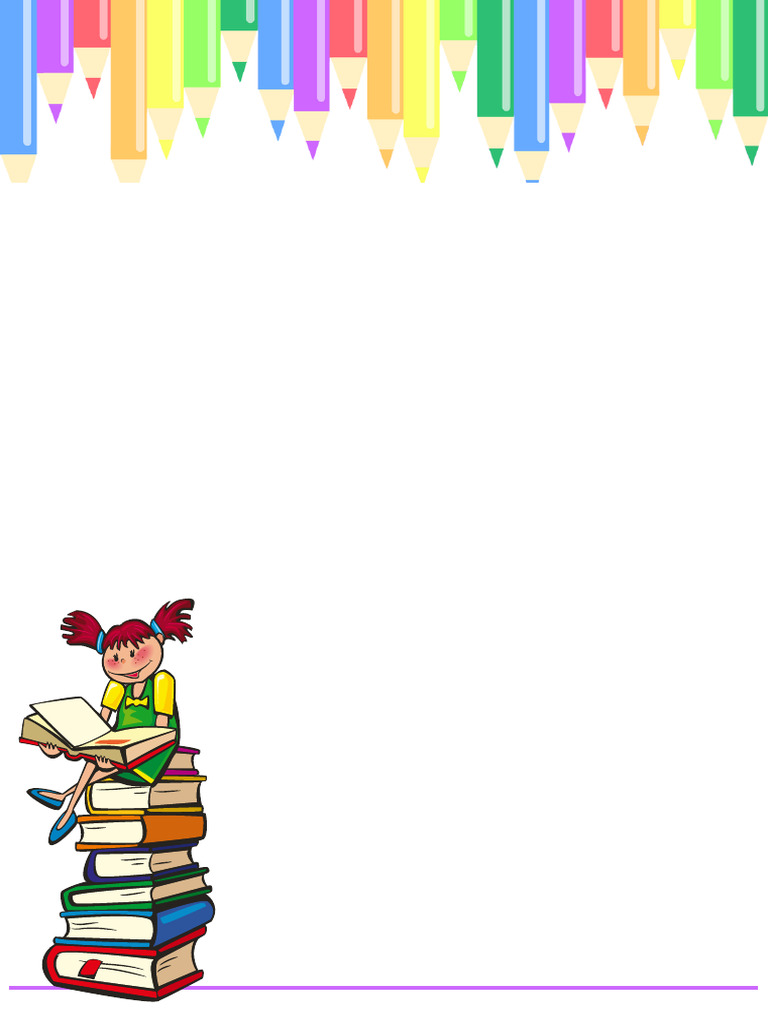 Folha A4 Papel Timbrado Escola Anotações Colorido | PDF