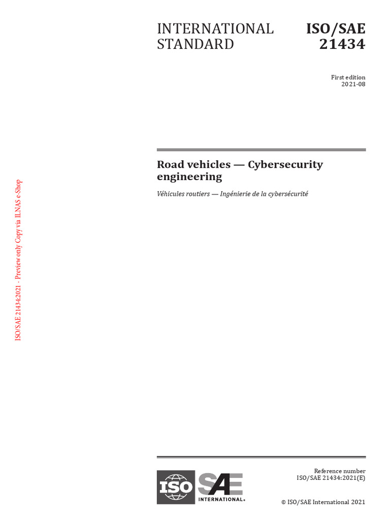 ISO#SAE 21434 2021 (E) - Character PDF Document | PDF | International ...