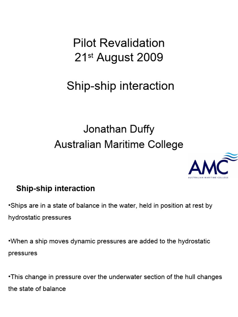 Ship-Ship Interaction Dynamics | PDF | Ships | Force