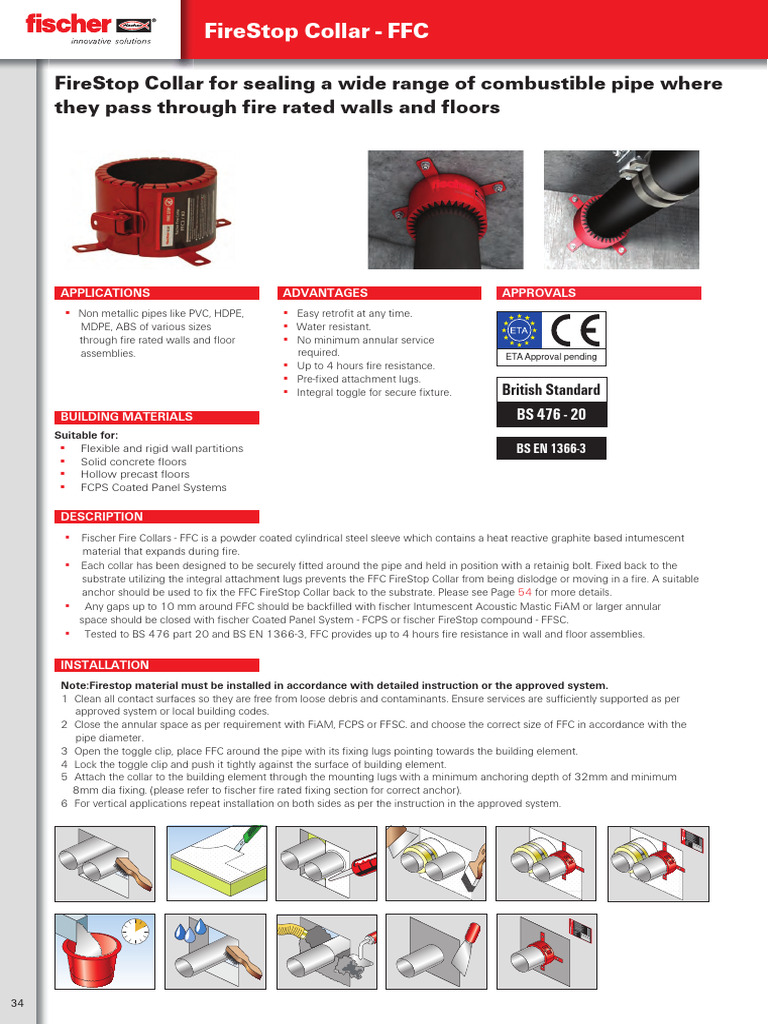 11 FFC FireStop Collar | PDF | Pipe (Fluid Conveyance) | Building ...