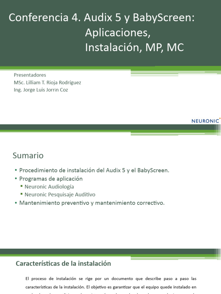 Guía de Instalación Audix 5 y BabyScreen | PDF | Software de la aplicacion | Hardware de la ...