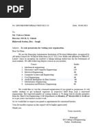 Sample Industrial Visit Letter | PDF | Career & Growth | Business
