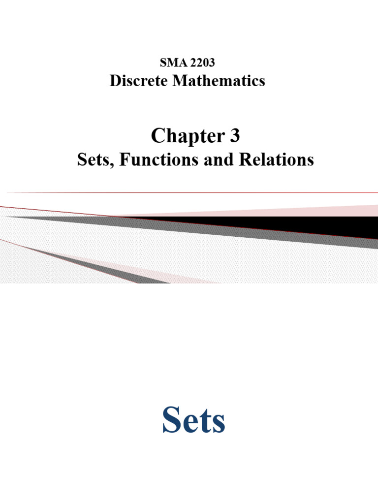 Chapter 3 - Lecture Note 1 Sets | PDF | Set (Mathematics) | Real Number