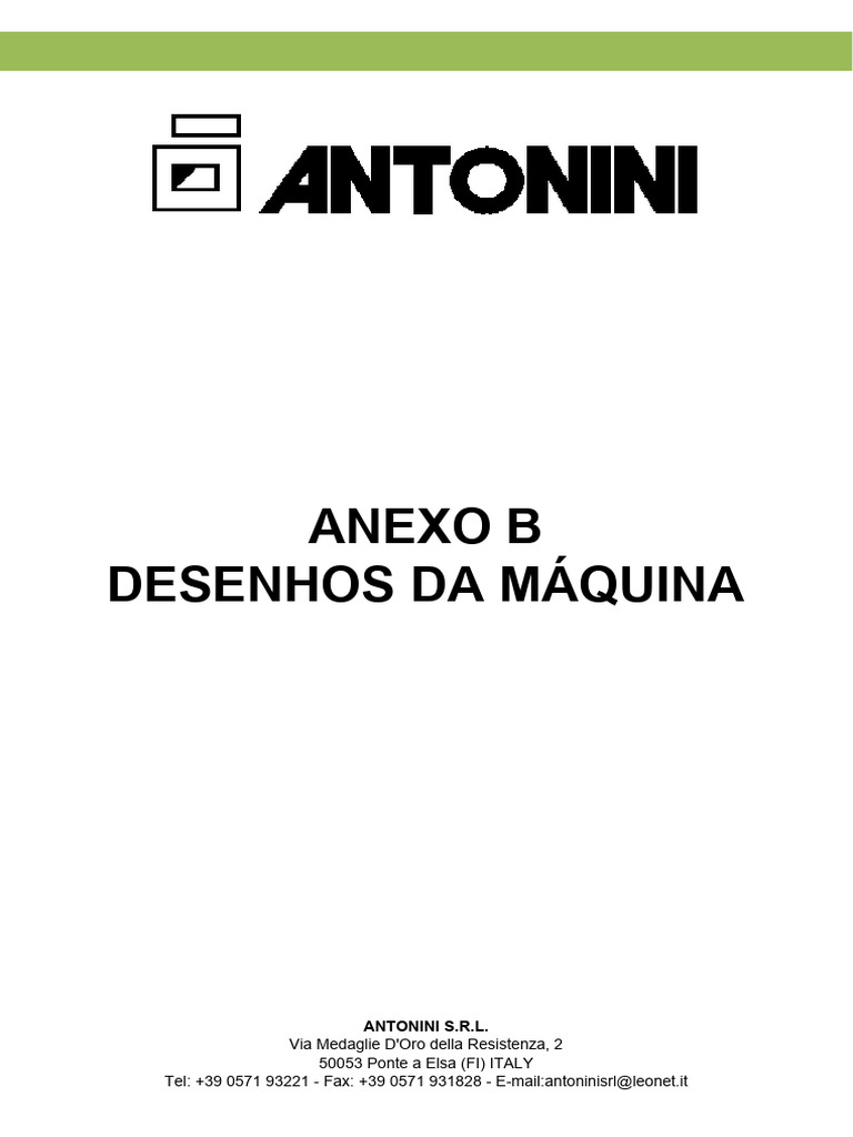 ANEXOS B_ALLEGATO B - DISEGNI MACCHINA_REV - por | PDF