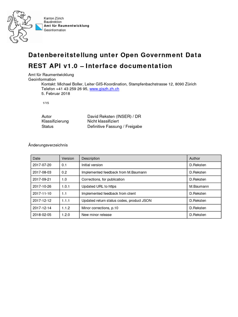 Rest Schnittstelle Ogd Interface | PDF | Json | Computing