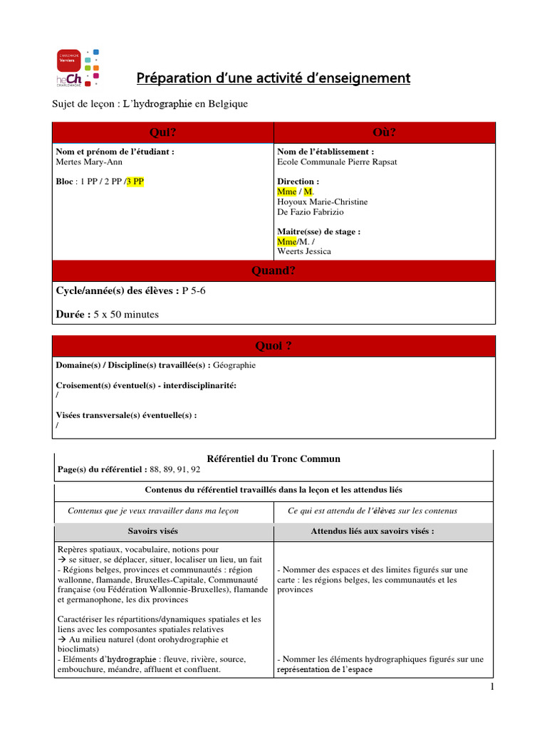 Trame - L'Hydrographie en Belgique PDF | PDF | Ruisseau | Étendue d'eau