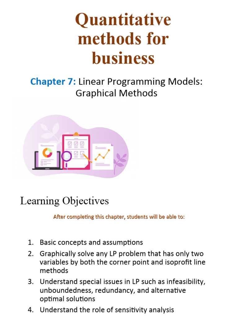Lecture 6 - Chapter 7 - Linear Programming Models -Graphical and ... Lecture 6 - Chapter 7 - Linear Programming Models -Graphical and ...