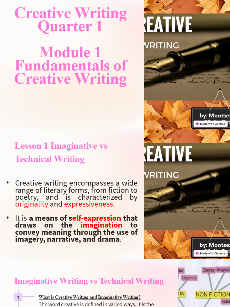 creative-writing-module-1-lesson-1 (1) | PDF | Creative Writing | Writing