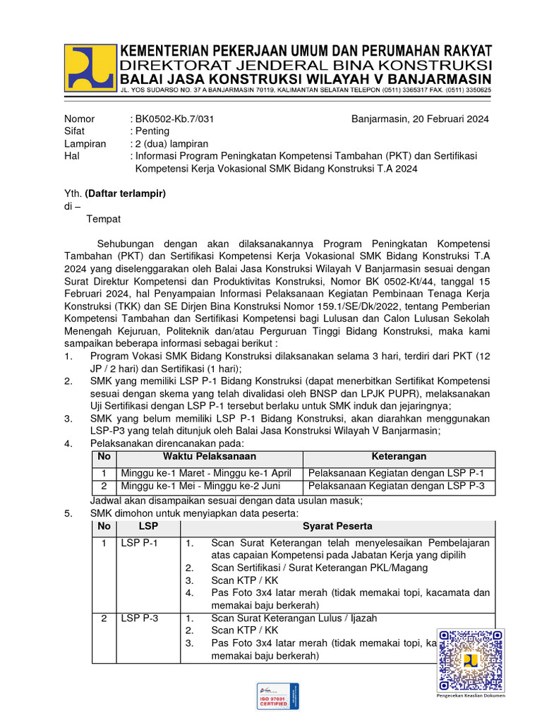 (QR Tte) Vokasi SMK 2024 | PDF
