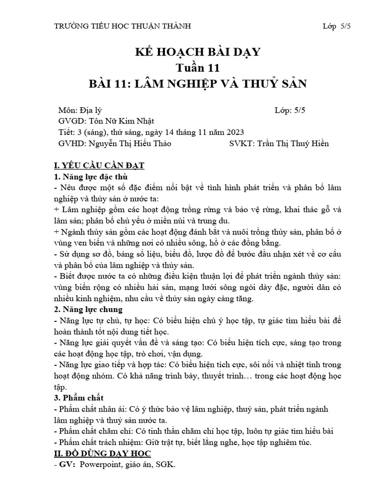 KHBD ĐỊA 5:5 | PDF