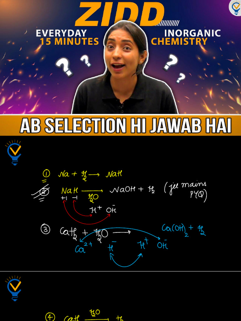 Zidd Series Inorganic Chemistry Vora Classes Day 3 | PDF
