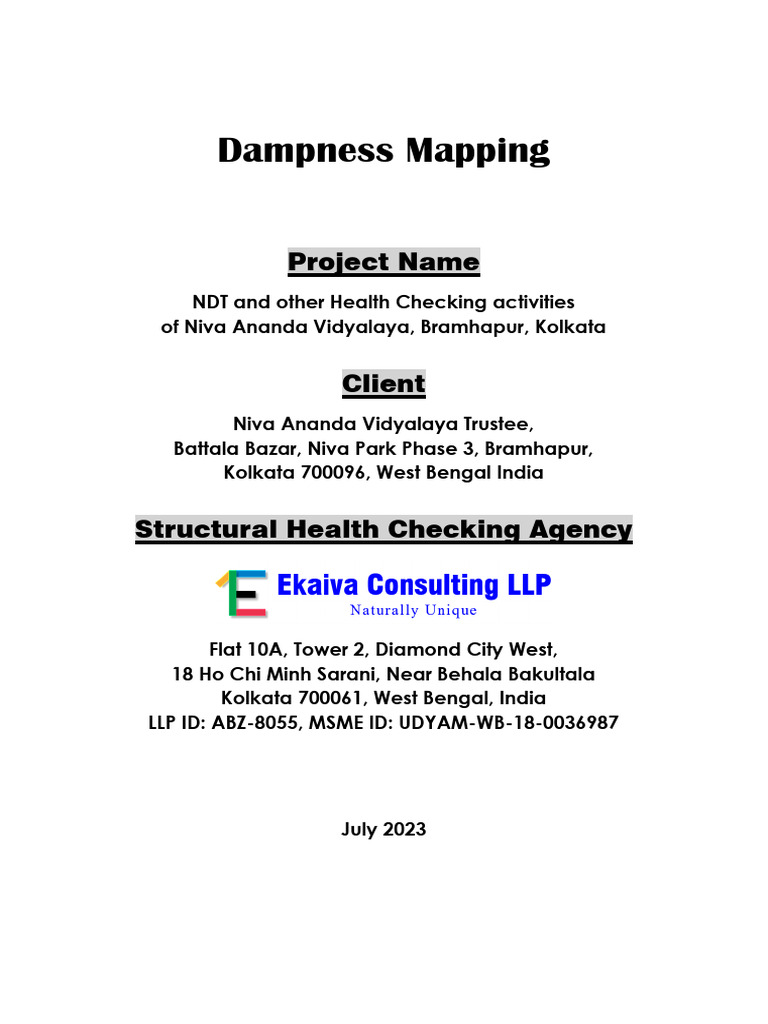Dampness Mapping Report | PDF | Roof | Basement