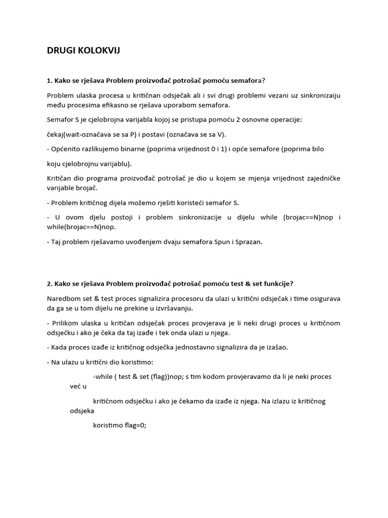 Operacijski Sustav | PDF