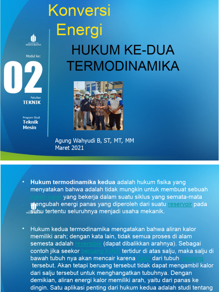 BAB 2 - Hukum Kedua-Termo | PDF