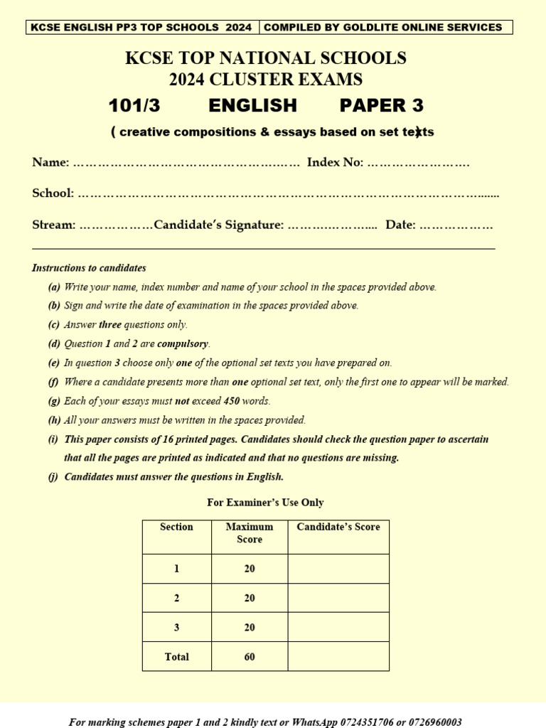 Eng Top Schools Pp3 2024 | PDF