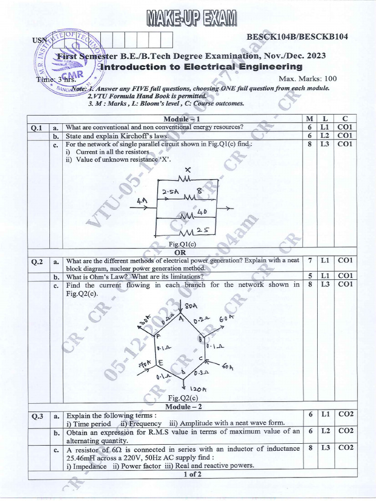 Vtu QP Dec 2023 | PDF