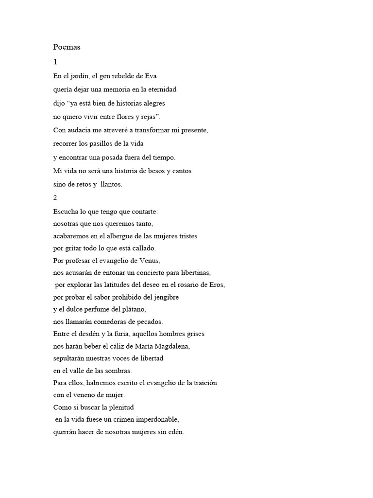 Dos Poemas A Eva | PDF