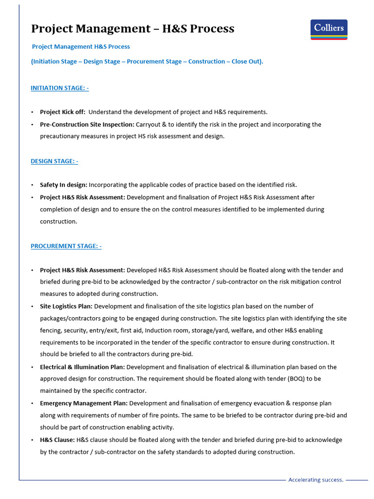 Project Management HSE Process | PDF | Occupational Safety And Health ...