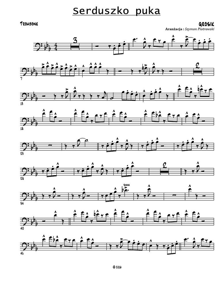 Serduszko Puka - Trombone | PDF