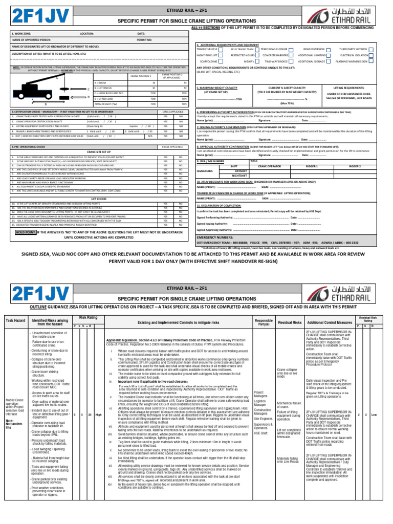 Mobile Crane Lifting Permit | PDF | Crane (Machine) | Elevator