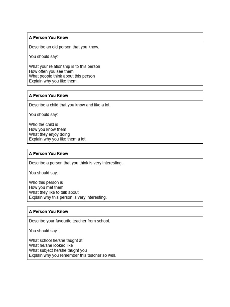 Ielts Speaking Part 2 Cue Card | PDF