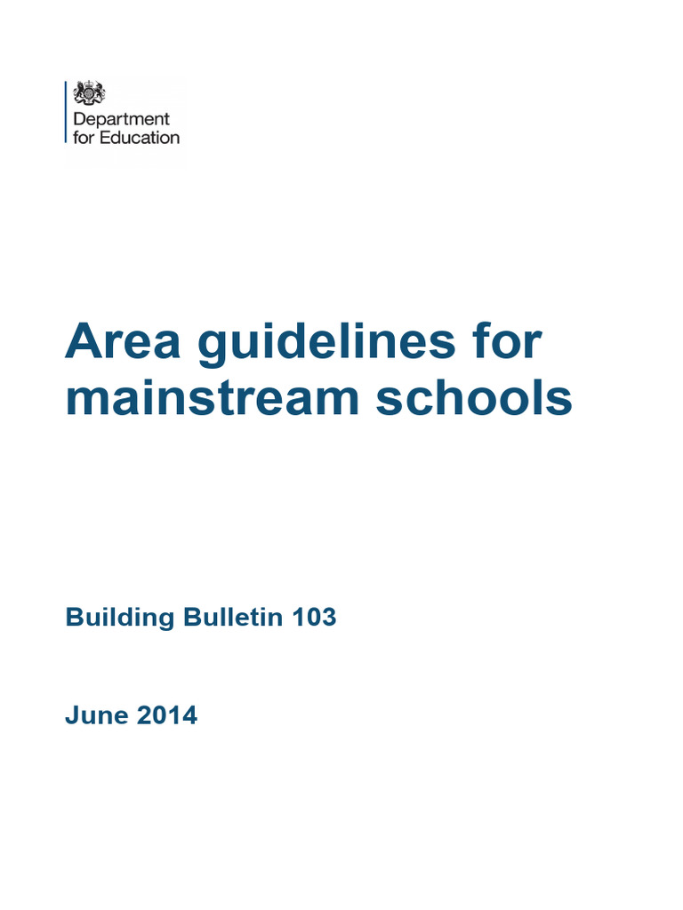Area Guidelines For Mainstream Schools | PDF | Schools | Area