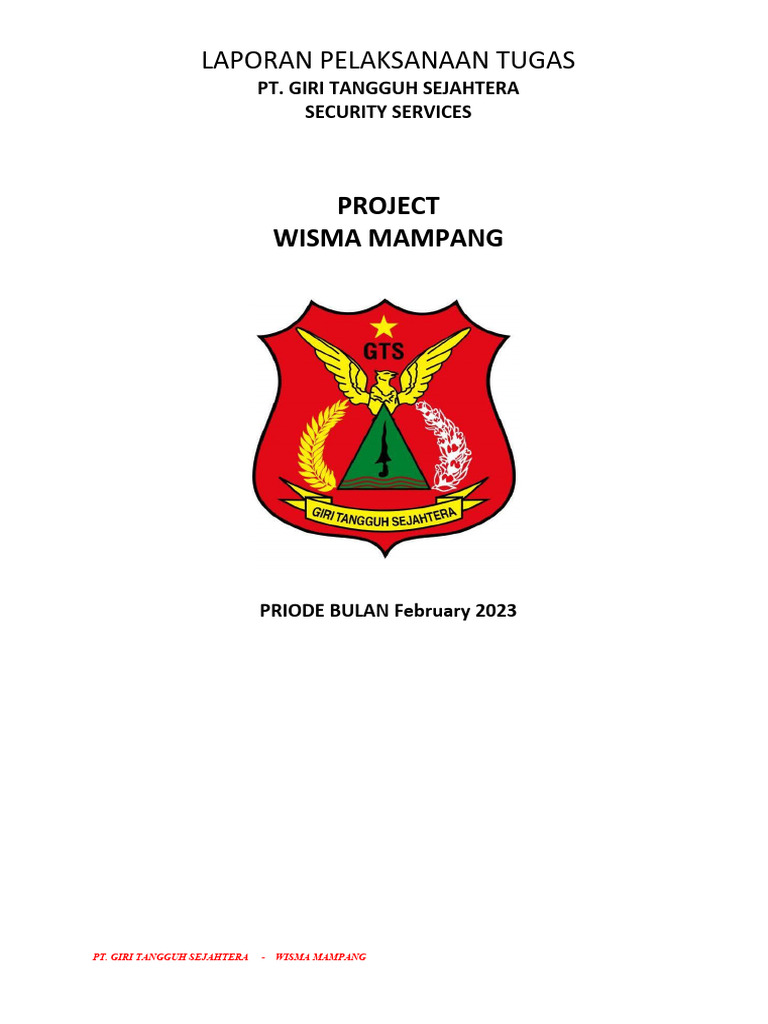 Laporan Bulanan Security Wisma Mampang | PDF