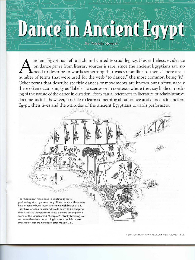 Dance in Ancient Egypt | PDF