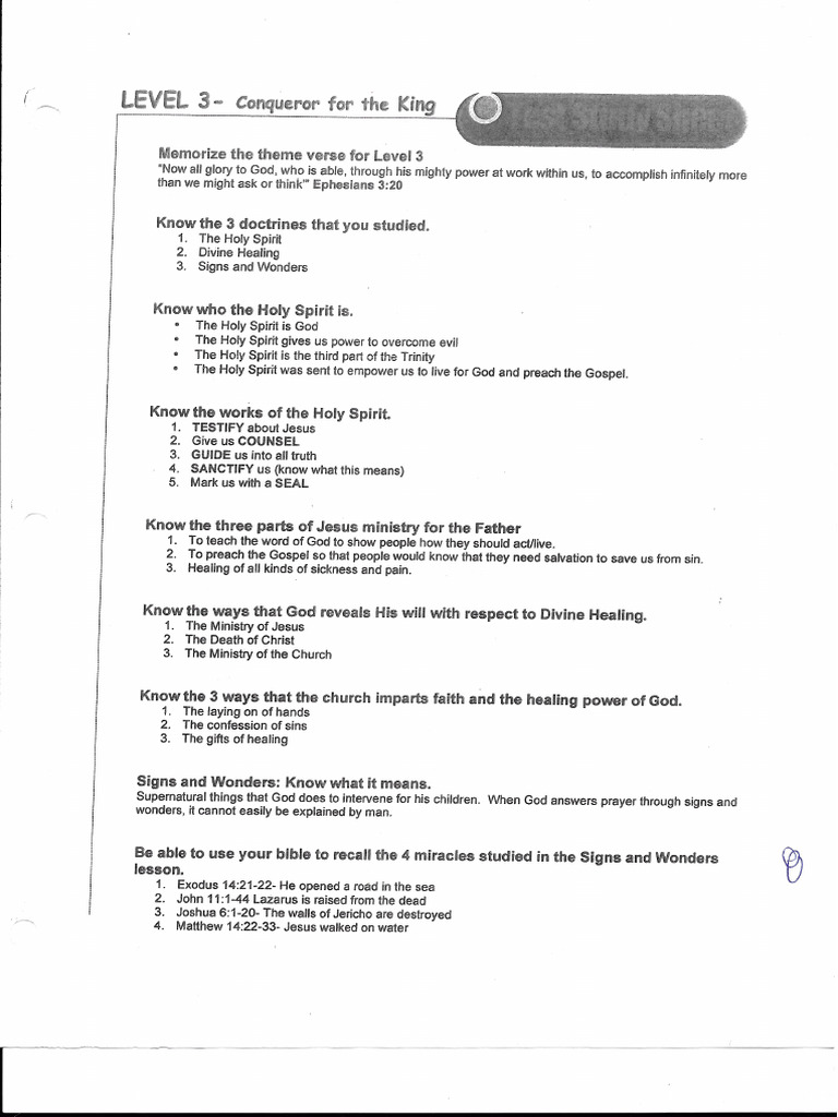 Level 3 Test Study Sheet | PDF