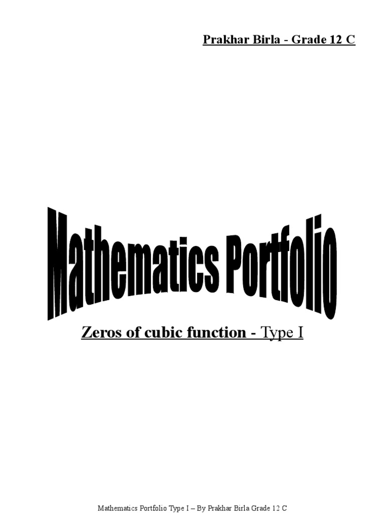 Zeros of Cubic Function | PDF | Zero Of A Function | Slope