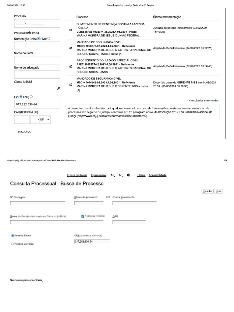 Marina 01728263654 Consulta+judicial+06.03.2024 | PDF Marina 01728263654 Consulta+judicial+06.03.2024 | PDF