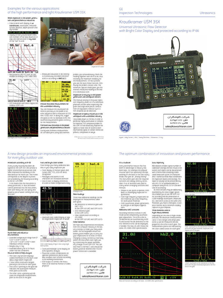 GE USM 35 Kawoshkaran | PDF | Ultrasound | Digital To Analog Converter