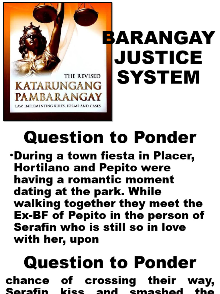 Understanding the Barangay Justice System | PDF | Mediation | Arbitration