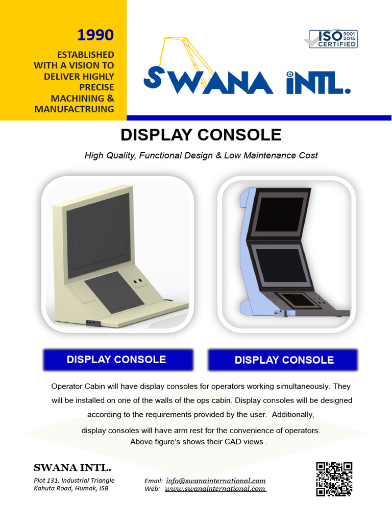 Custom Display Consoles for Operators | PDF