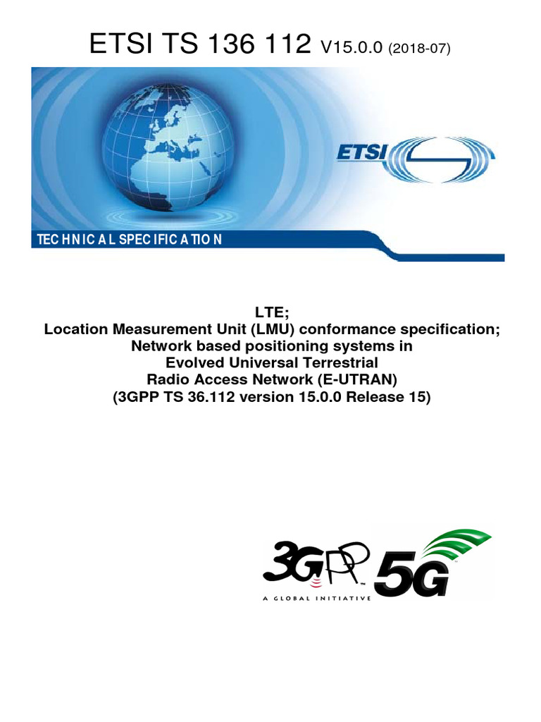 Ts 136112v150000p | Download Free PDF | Bandwidth (Signal Processing) | Intellectual Property