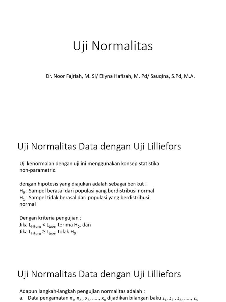 Uji Normalitas | PDF
