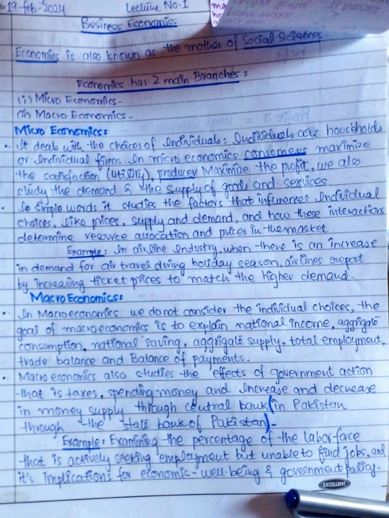 Micro Economics Notes | PDF