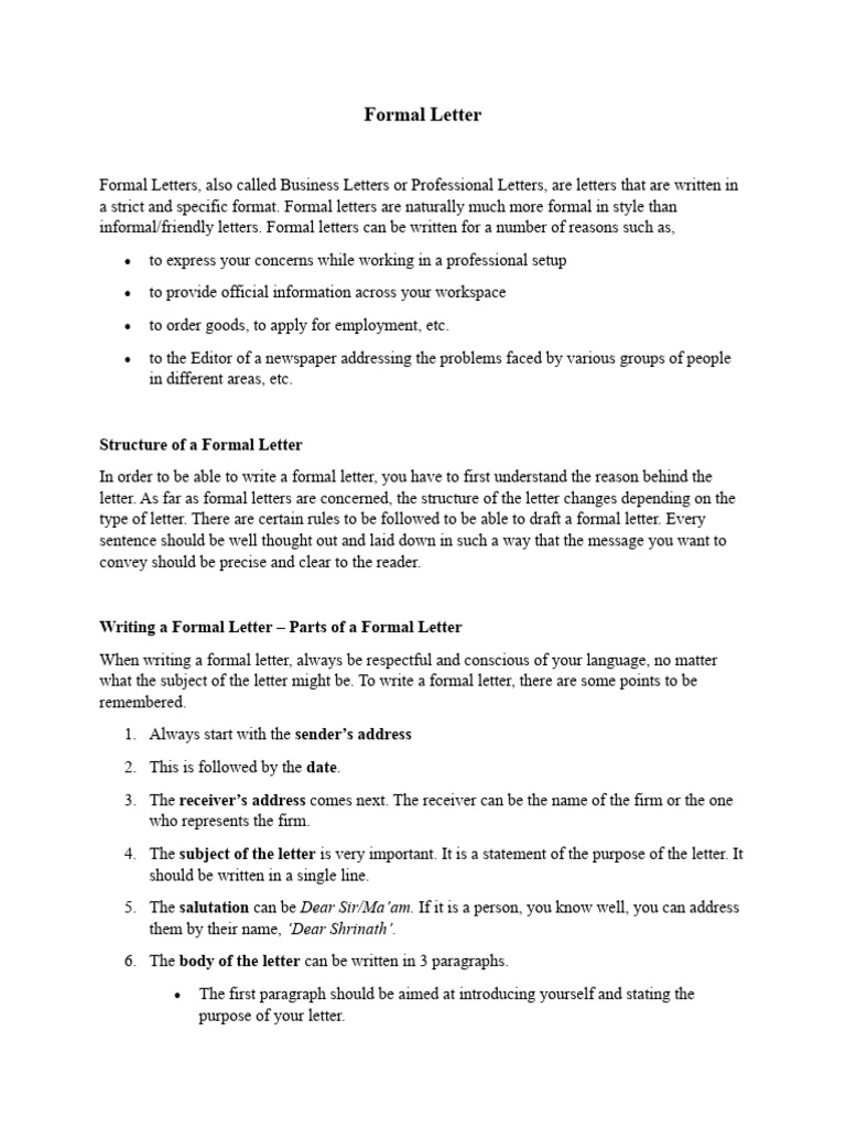 12 Writing Formal Letter | PDF