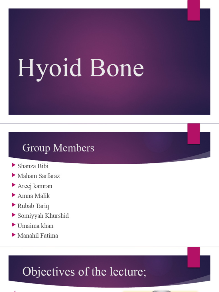 Hyoid Bone PPT Final | Download Free PDF | Tongue | Musculoskeletal System