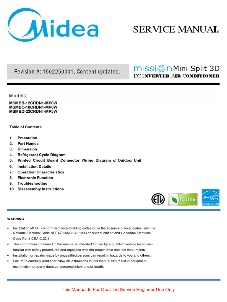 Midea | PDF | Air Conditioning | Fires