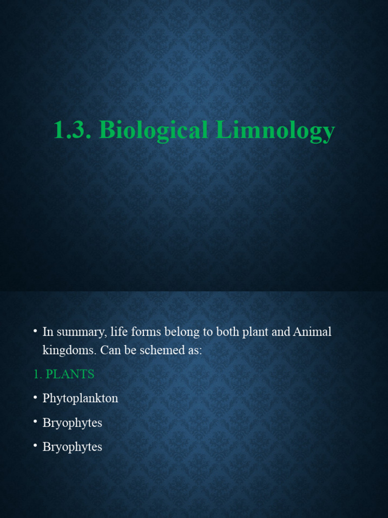 Biological Limnology | PDF | Plankton | Marine Biology