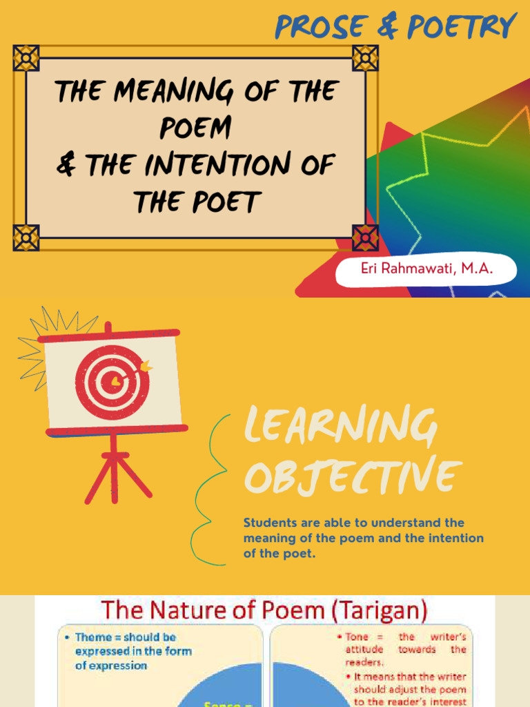 The Intention of The Poet-Dikompresi | PDF | Poetry